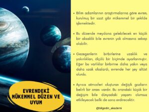 EVRENDEKİ MÜKEMMEL DÜZEN VE UYUM – Bilgedin Akademi